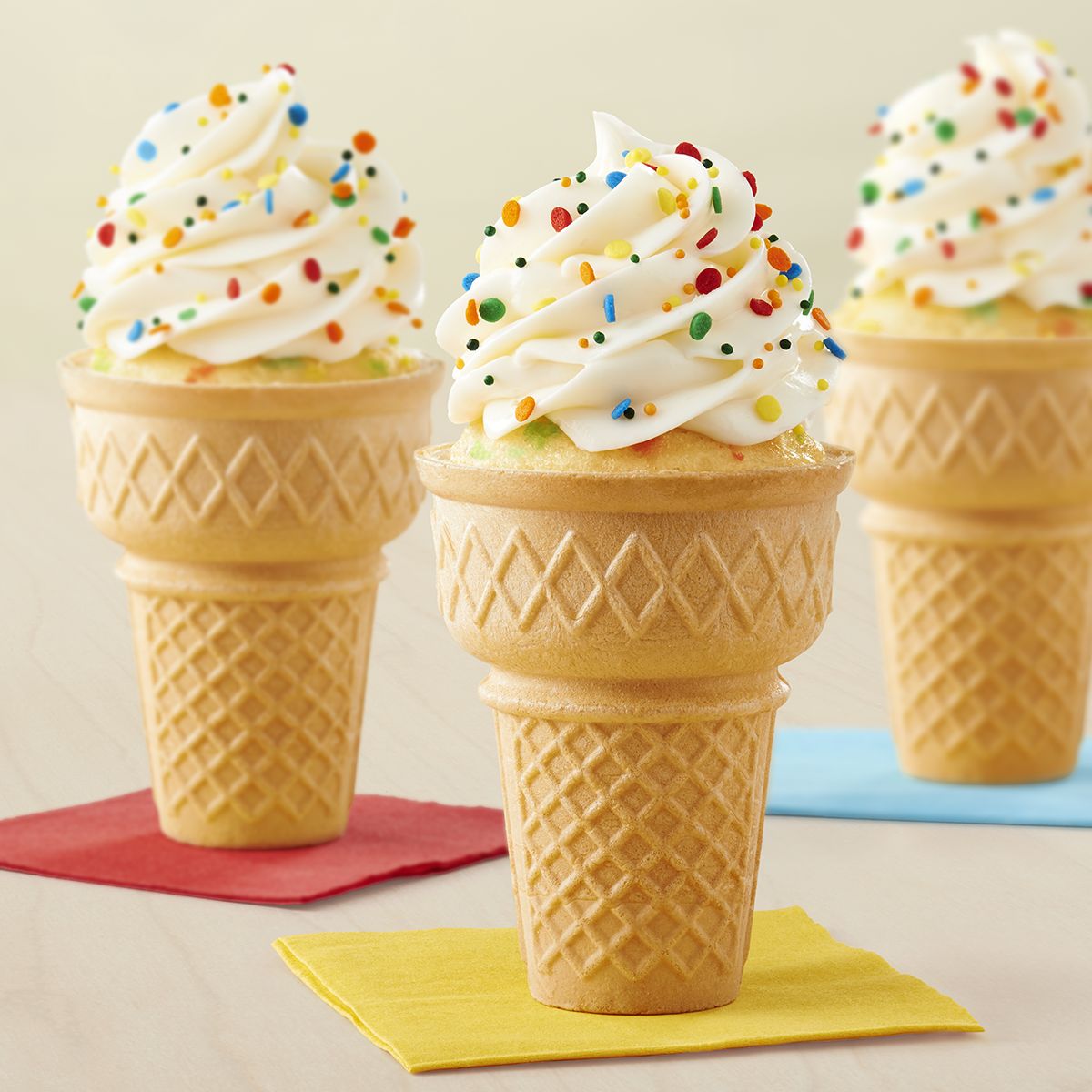 Funfetti Cupcake Cones Pillsbury Baking