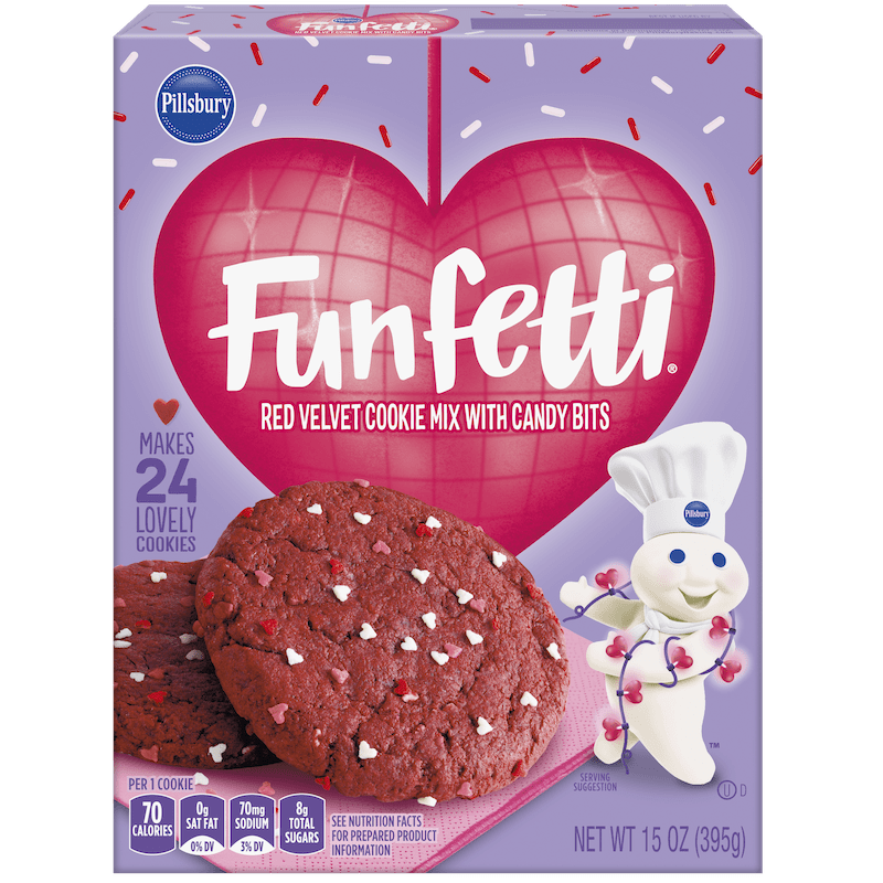 Funfetti® Red Velvet Cookie Mix with Candy Bits - Pillsbury Baking